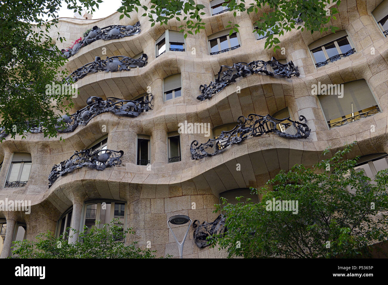 Architecture by Antoni Gaudi, Barcelona, Spain Stock Photo - Alamy