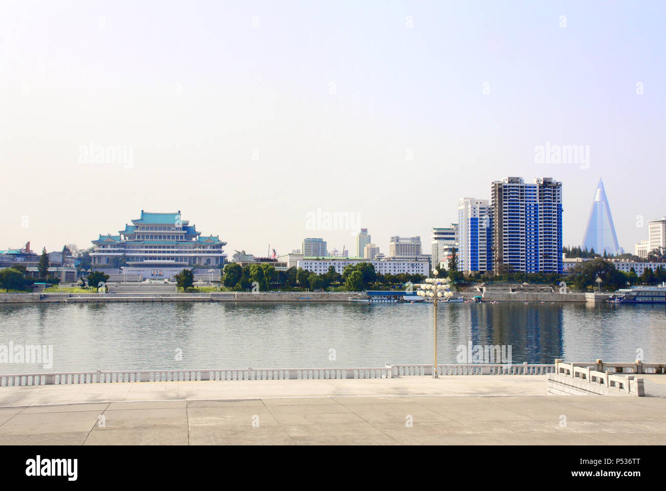 Aerial view of Great People's Study House, new residential complex and ...