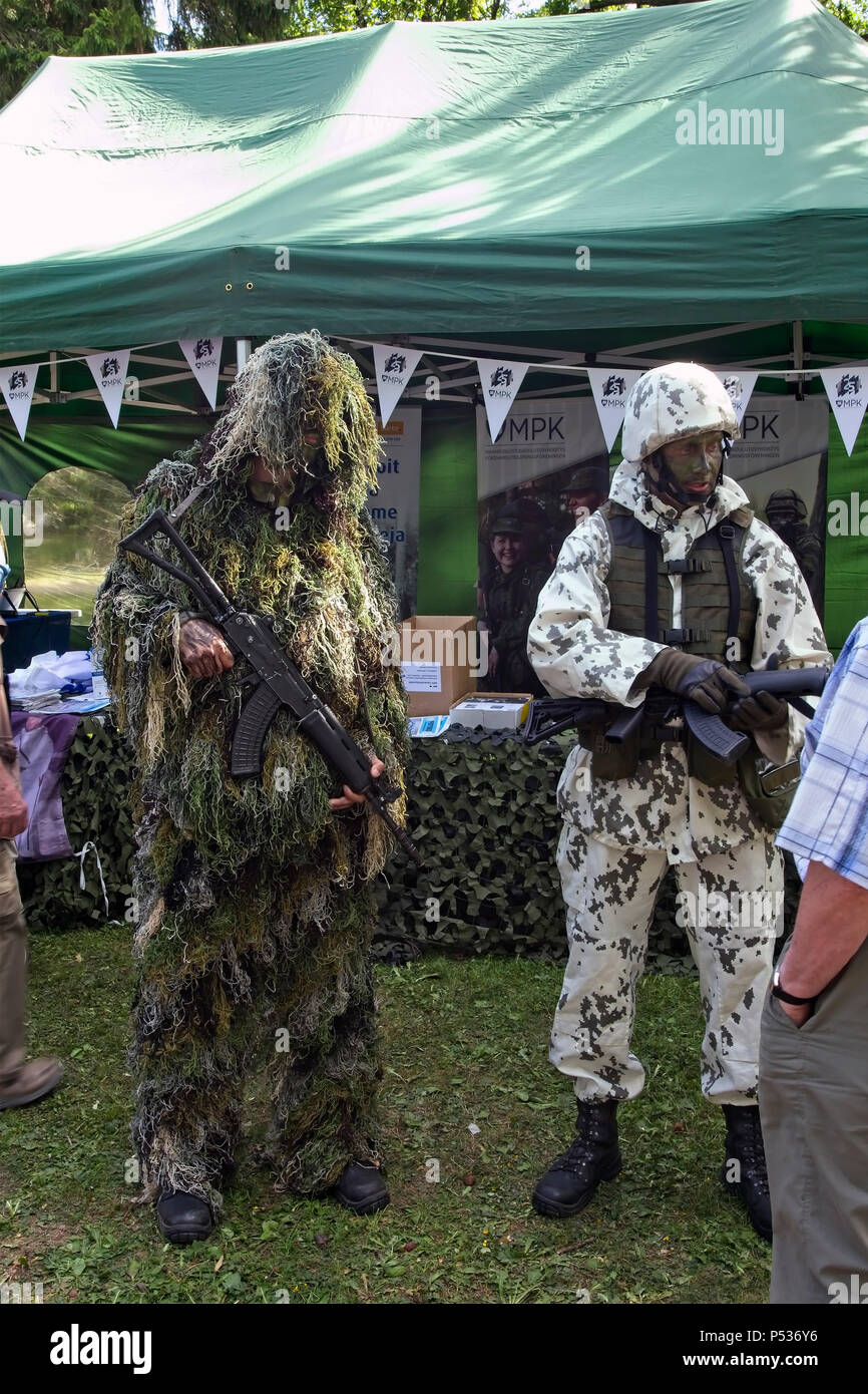Finnish Defence Force soldiers in camouflage, Lappeenranta Finland ...