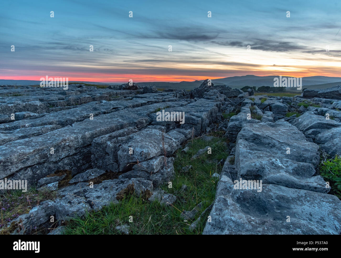 Incredible post-sunset light at the stunning Winskill Stones in the ...