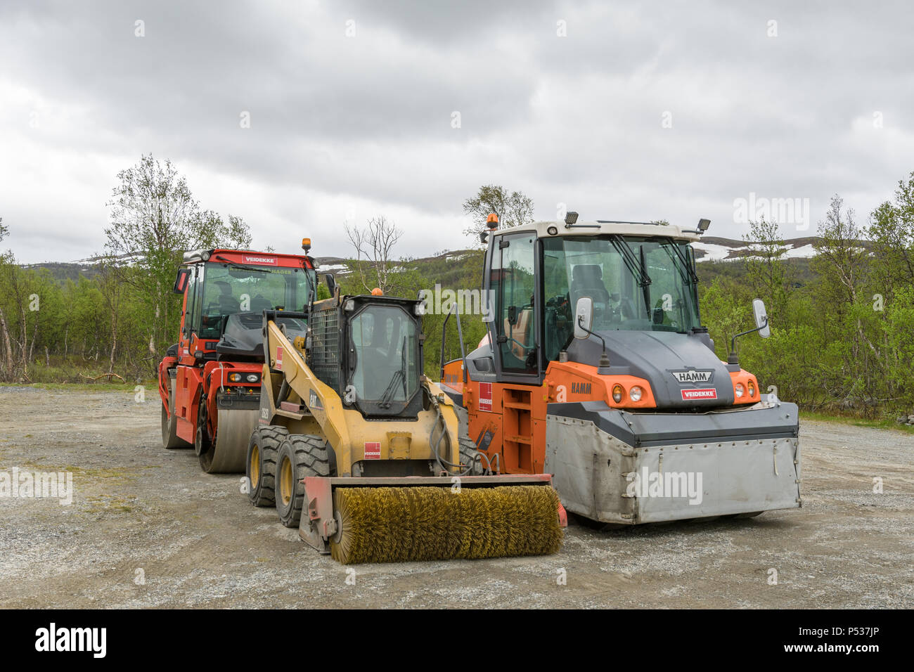 Road work machines Stock Photo - Alamy