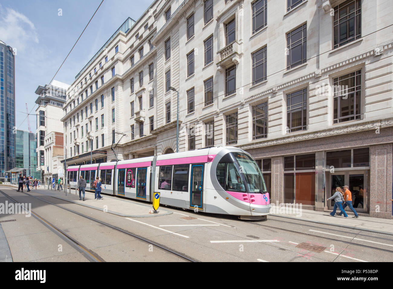 Tram bull street birmingham hi-res stock photography and images - Alamy