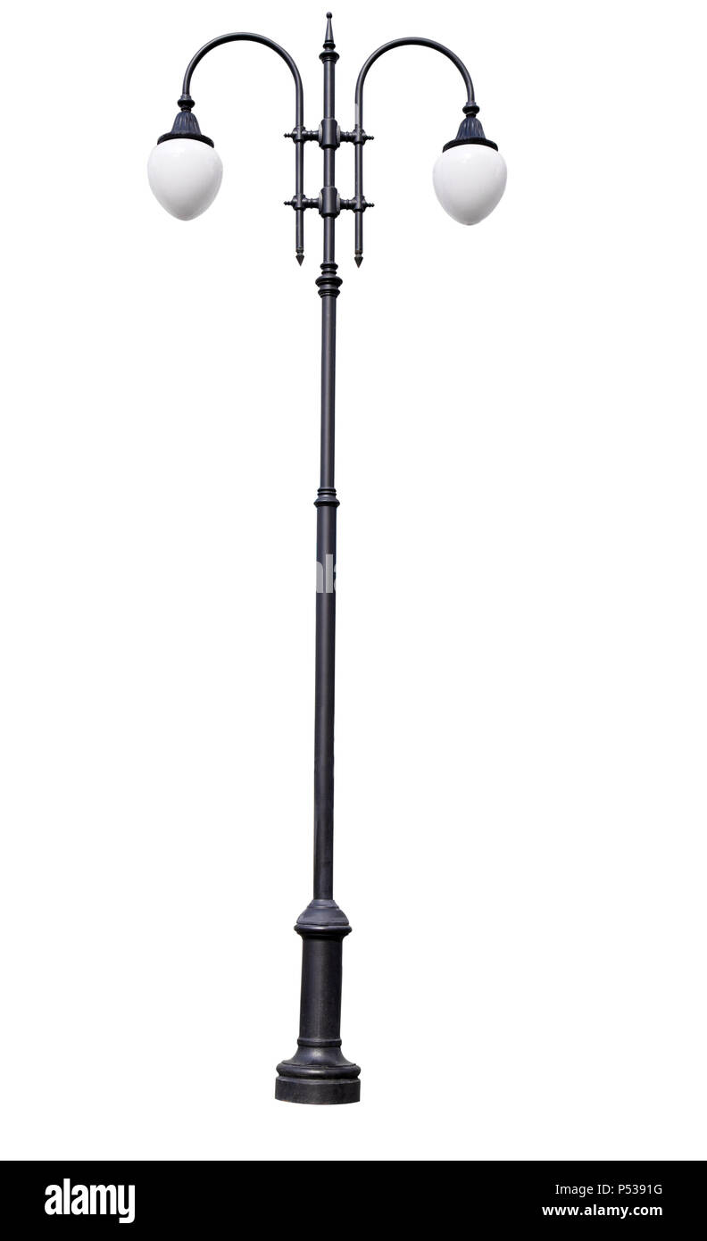 Double lamp post Cut Out Stock Images & Pictures - Alamy