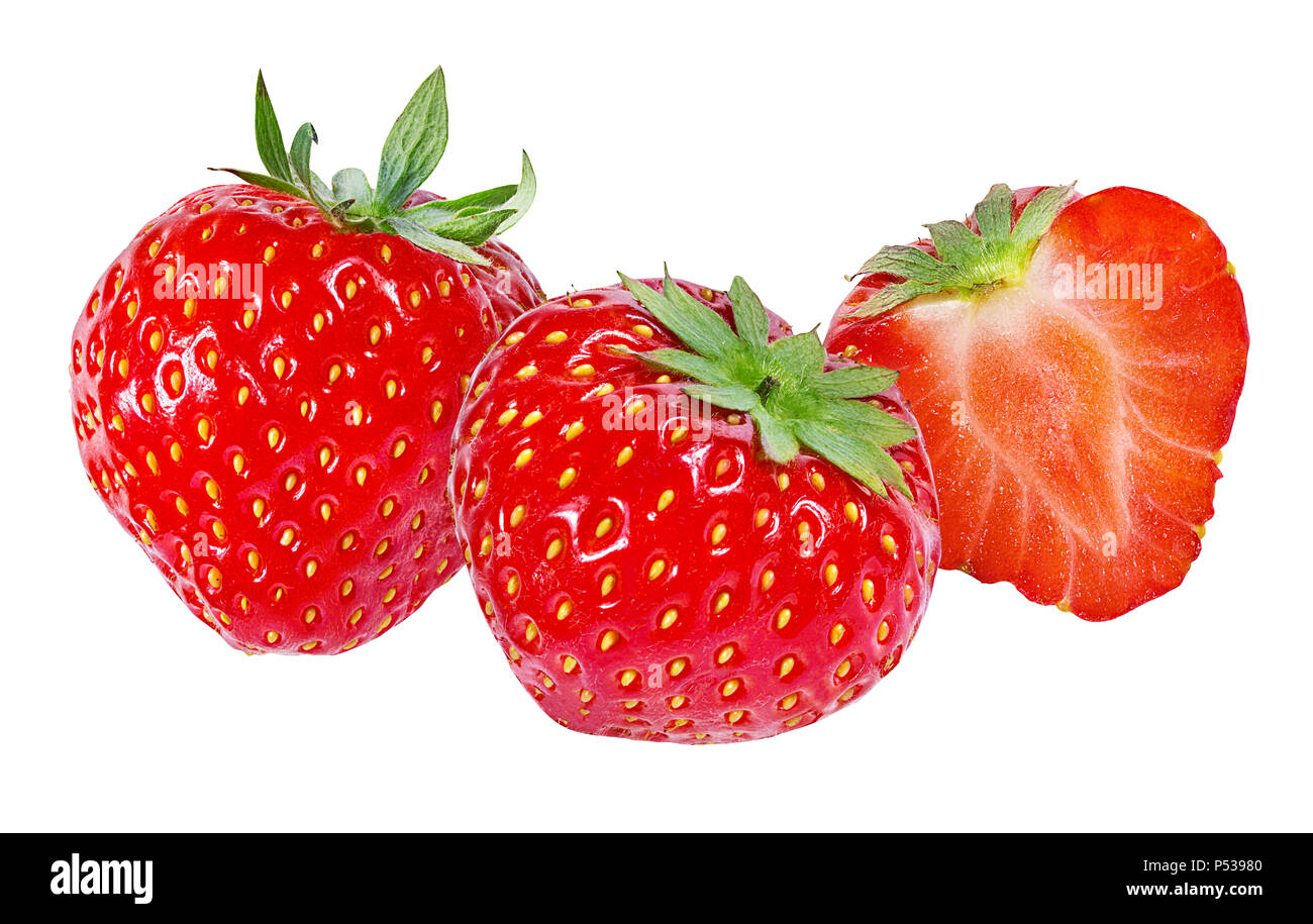 Strawberry isolated on white background Stock Photo - Alamy