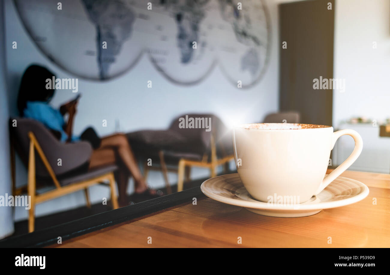 good morning coffee in cafe Stock Photo - Alamy
