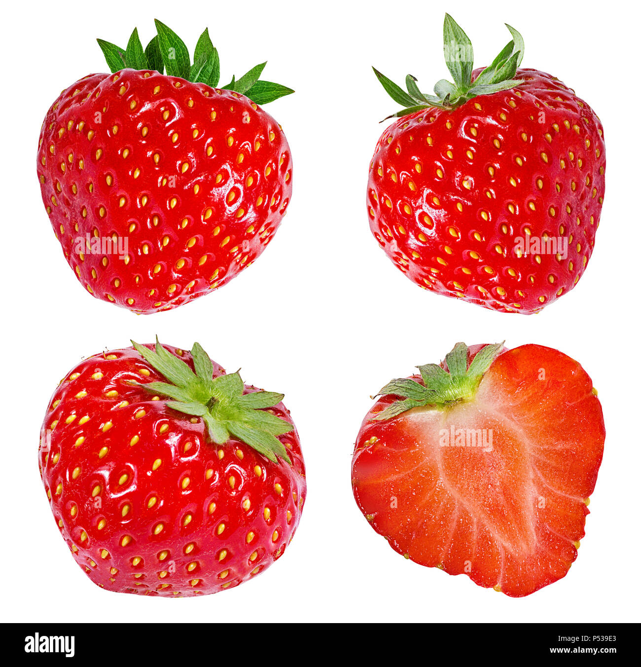 Strawberry isolated on white background Stock Photo - Alamy