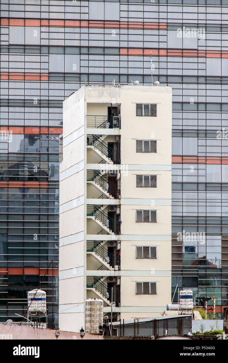 High-rise buildings in Saigon. Different buildings in the center of Ho ...