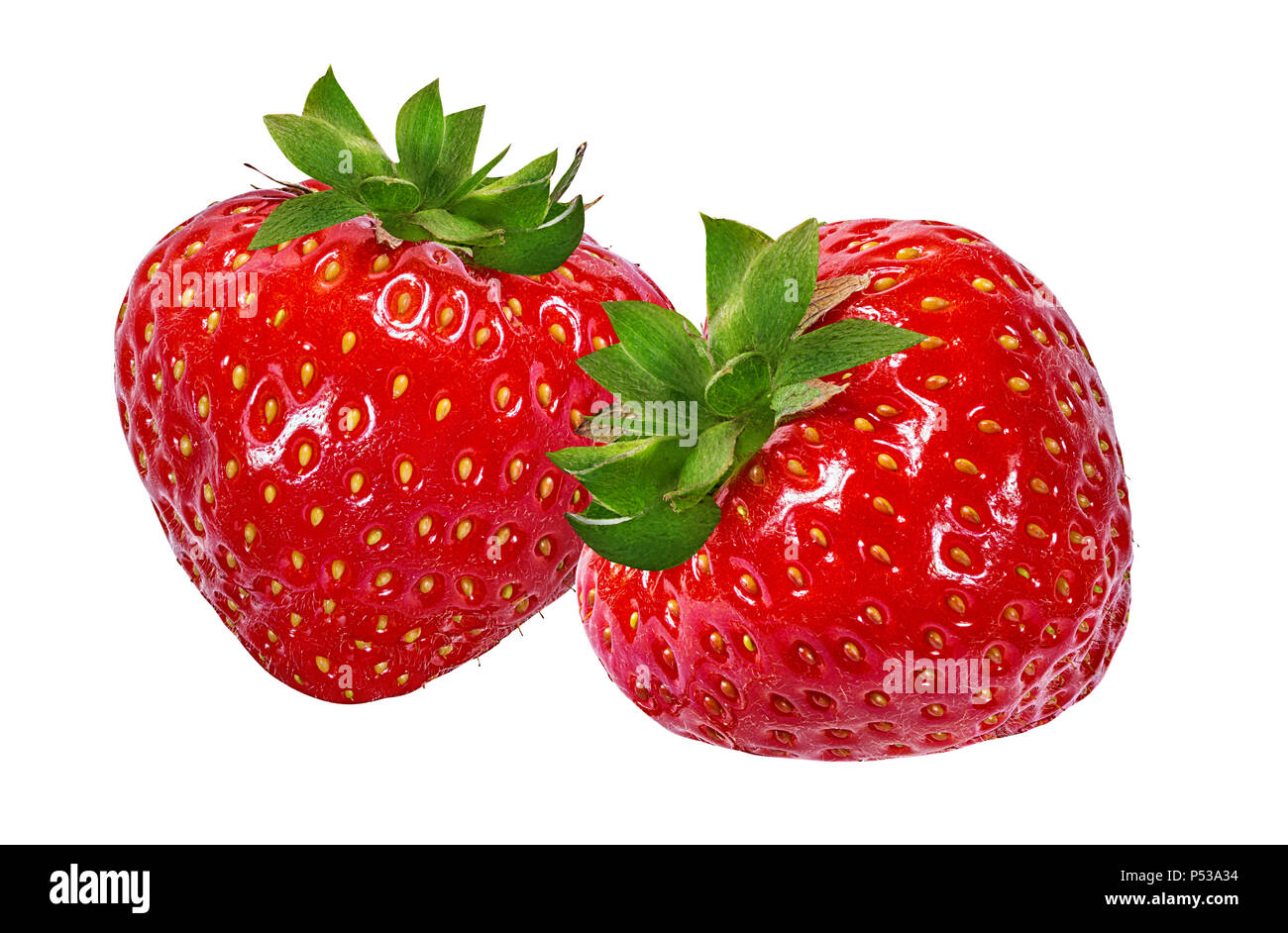Strawberry isolated on white background Stock Photo - Alamy