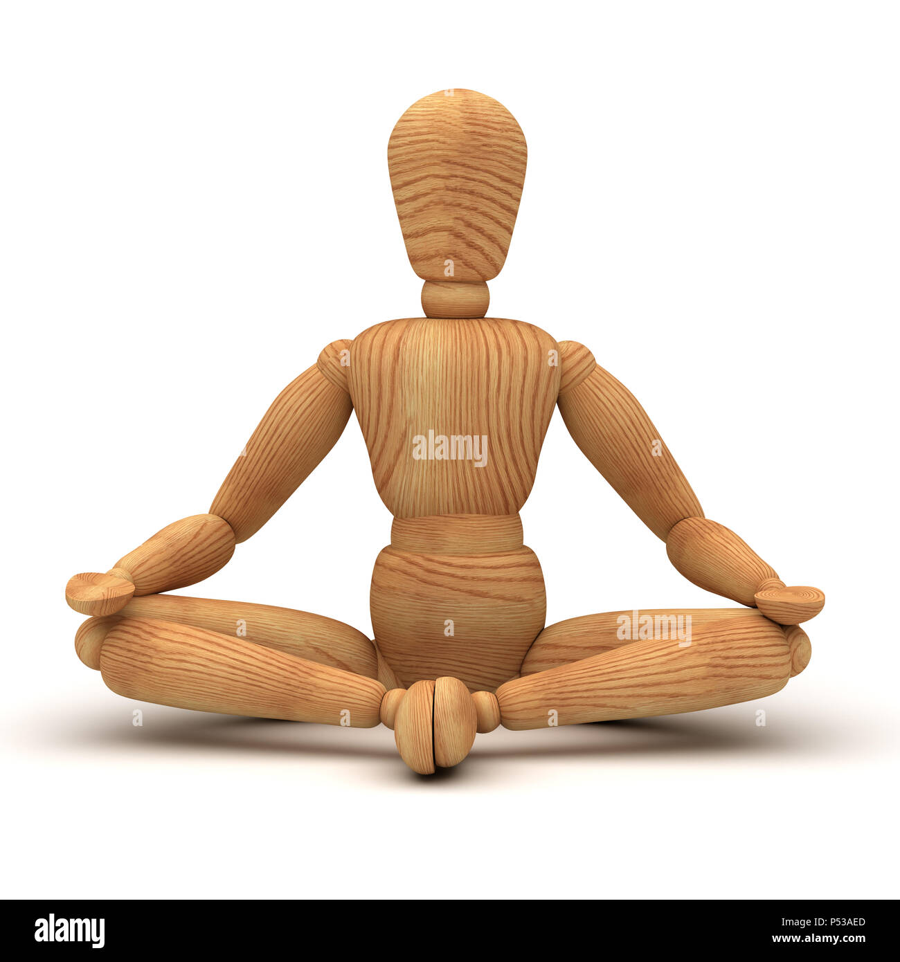 Relaxing with meditation on white background Stock Photo - Alamy