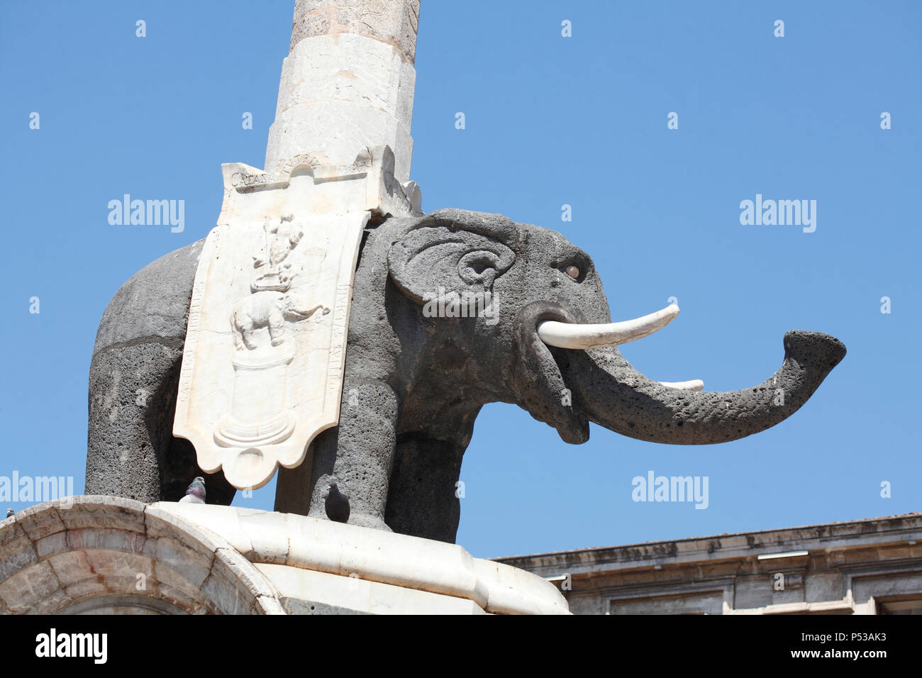 Elephant at the Elephant Fountain or Fontana dell'Elefante at the ...