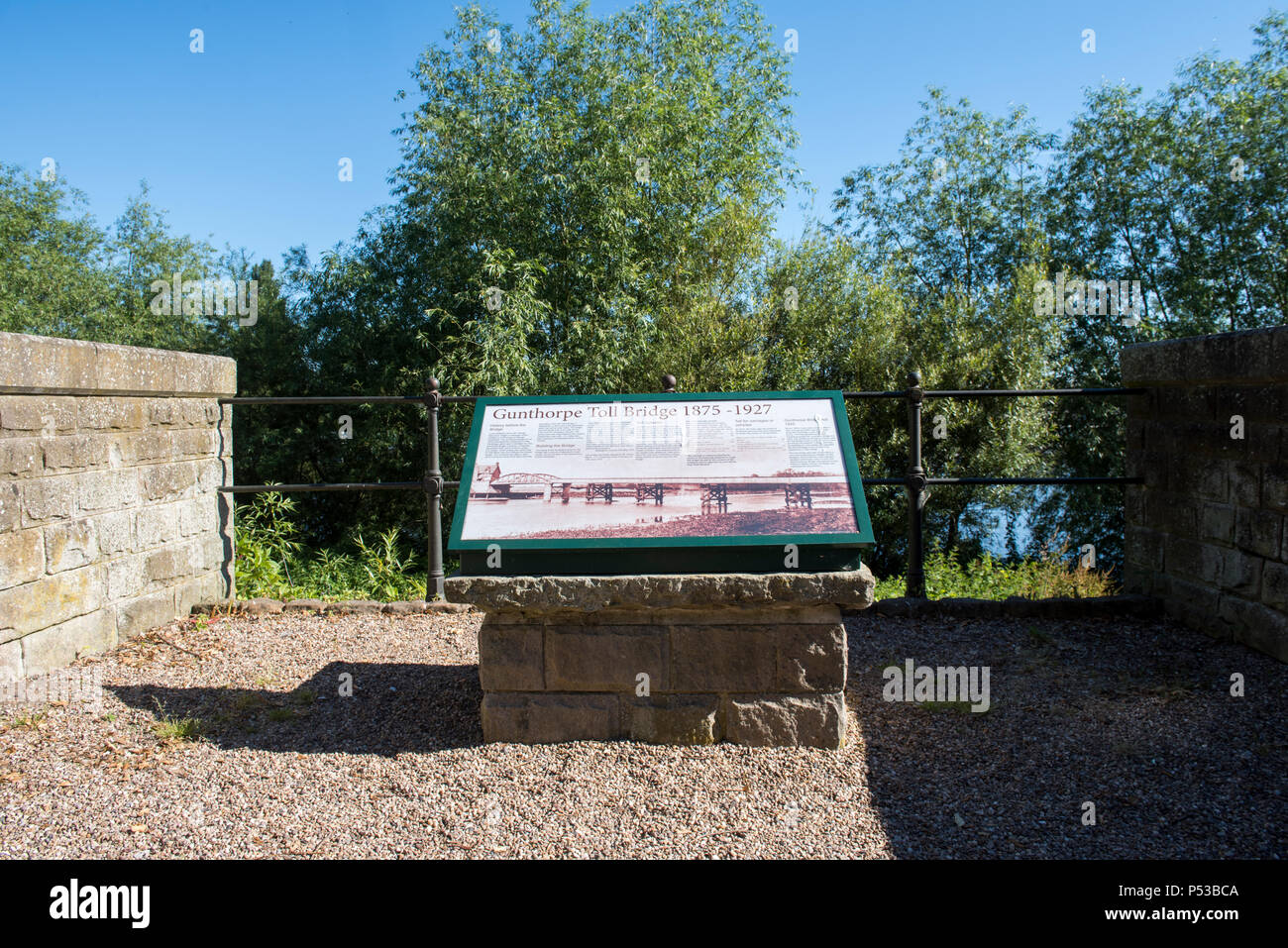 Information Panel about Gunthorpe Toll Bridge, Nottinghamshire England ...