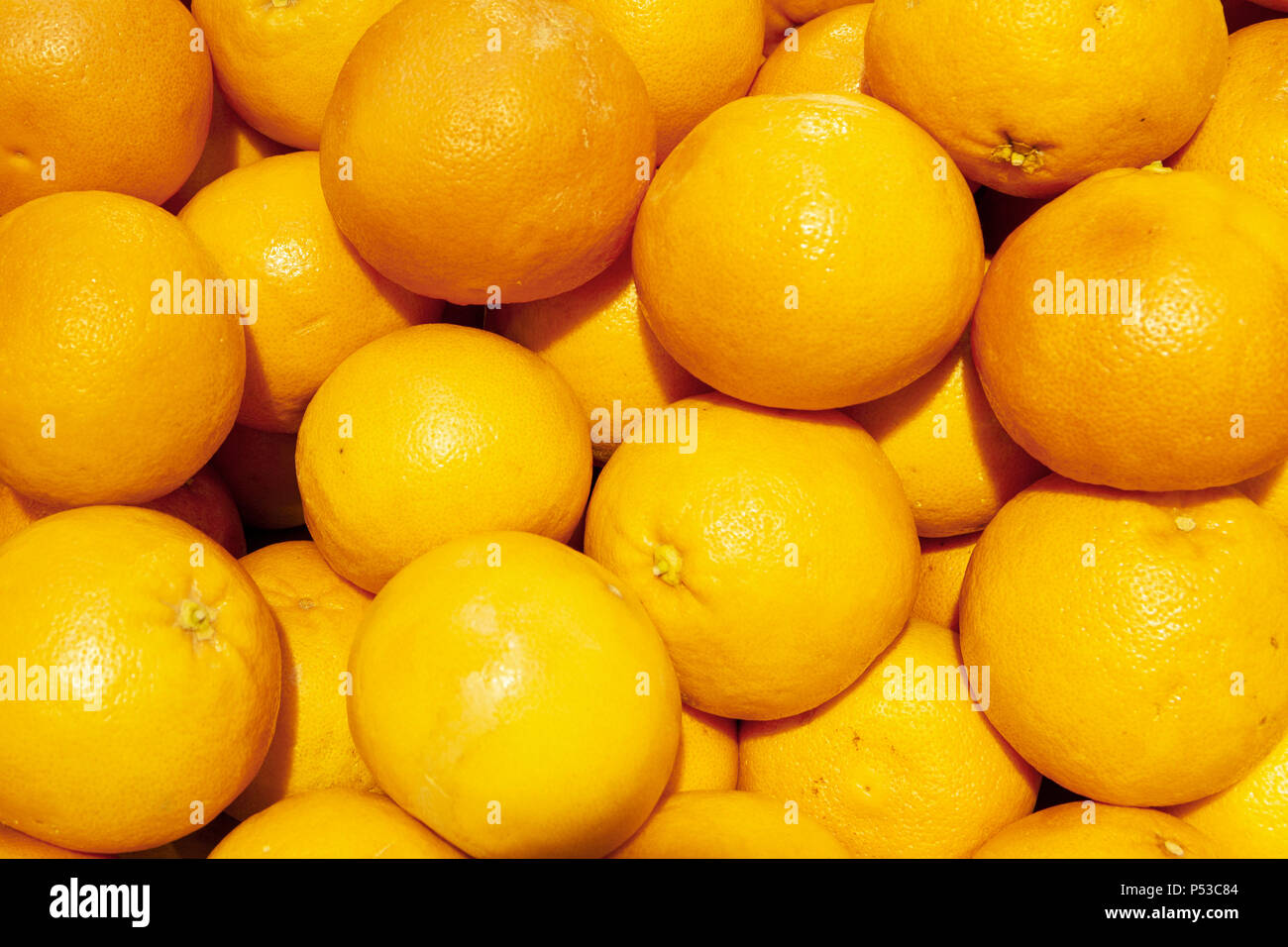 Colorful Display Of Lemons In Market Stock Photo - Alamy
