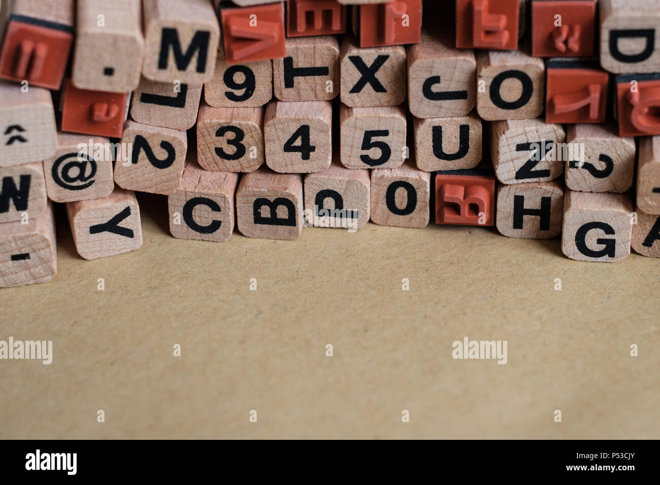 Wooden alphabet letters numbers hi-res stock photography and images - Alamy