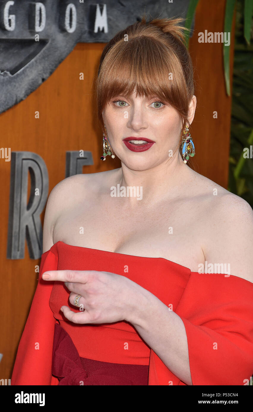 BRYCE DALLAS HOWARD US film actress attends the premiere of Universal ...