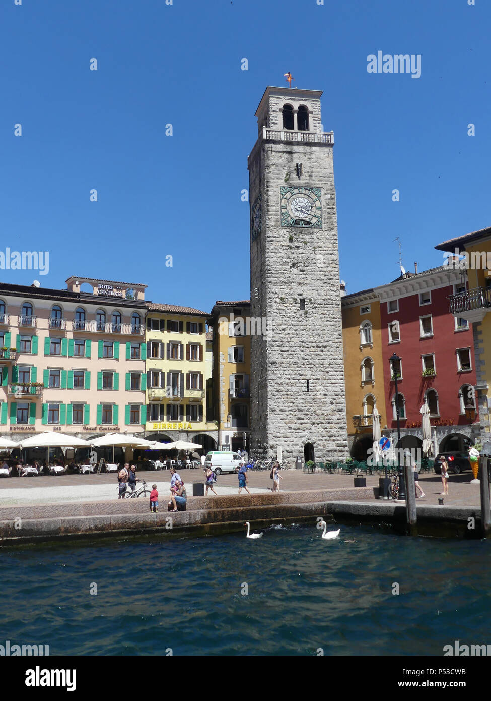 RIVA del GARDA on the north shore of Lake Garda,north Italy, with the ...
