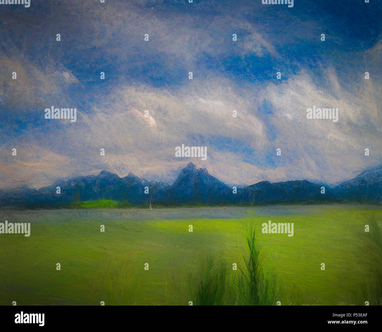 Digital lake art hi-res stock photography and images - Alamy