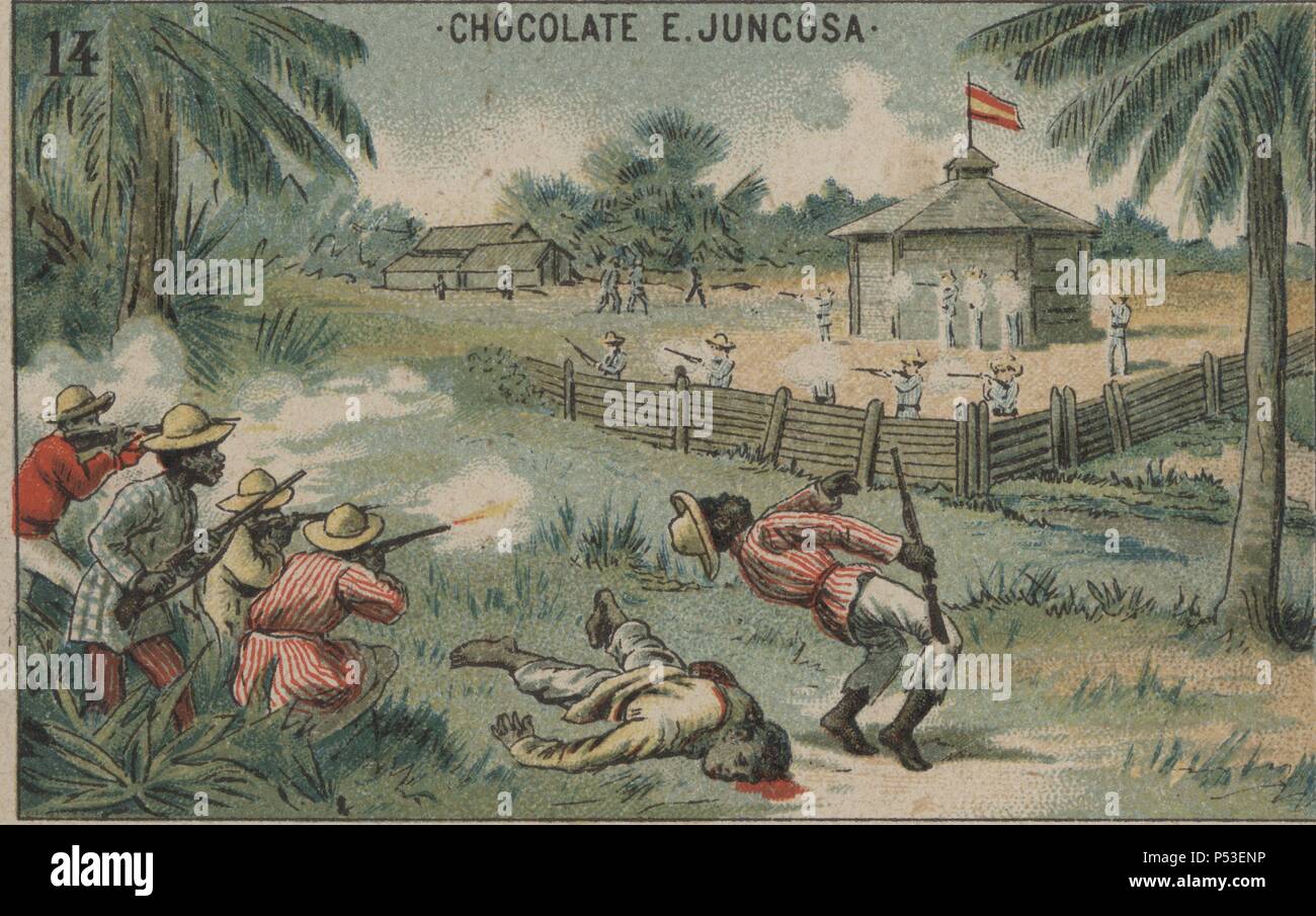 Guerra de Cuba (1896-1898). Defensa de la colina española de San José ...
