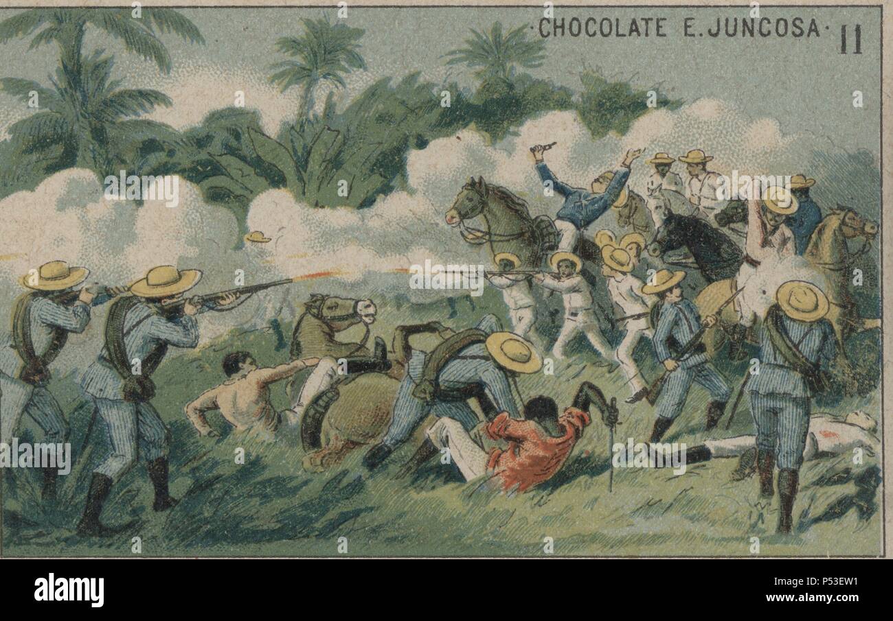 Guerra de Cuba (1896-1898). Combate en el que se hizo prisionero al ...