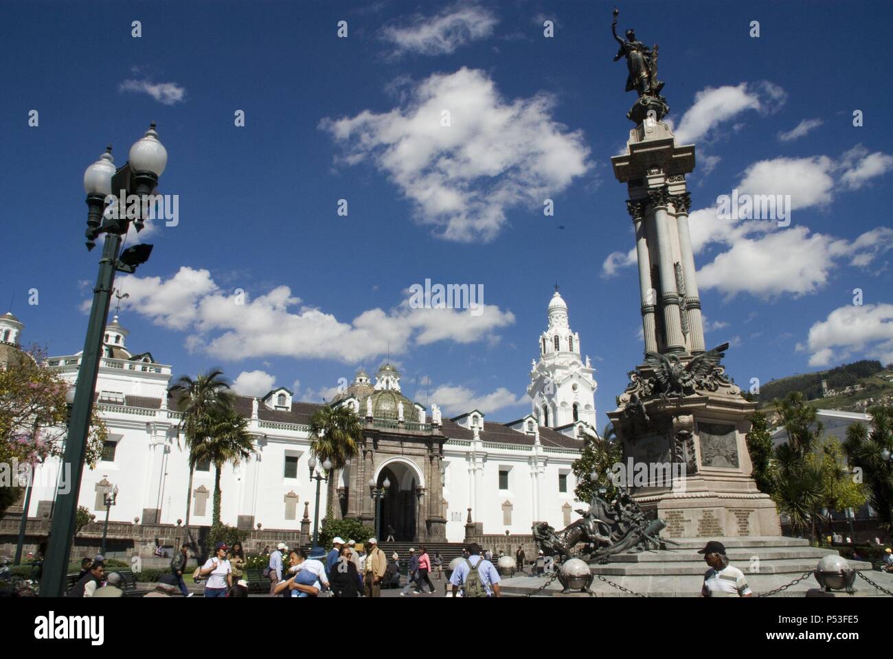 Ecuador.Quito.Historical center.Square of Independencia or Grande ...