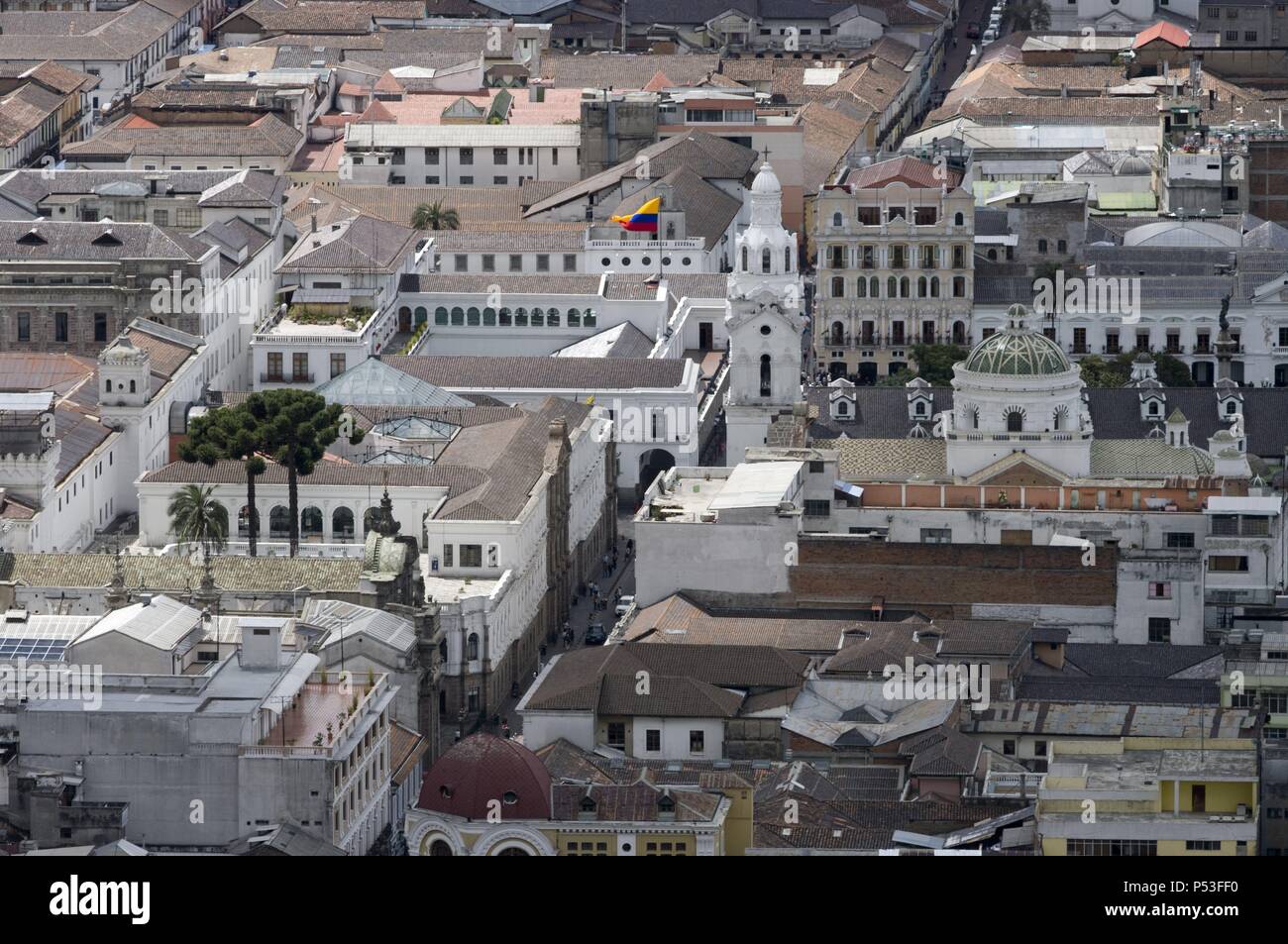 Ecuador. Quito. Historical center. Government Palace and Cathedral ...