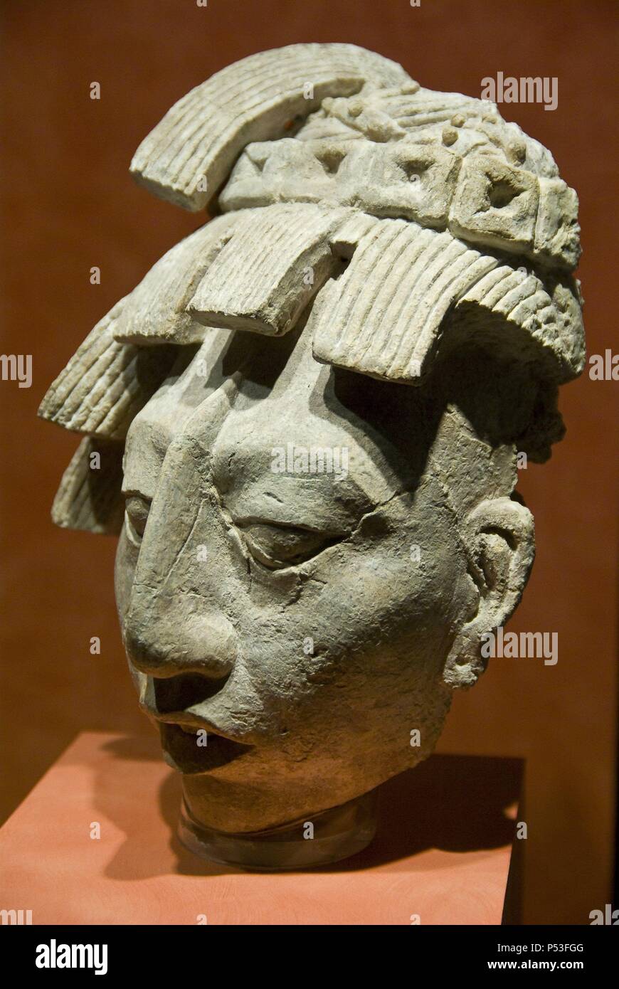 Mexico.Mexico city.National Museum of Antropology.Maya culture.Stucco ...