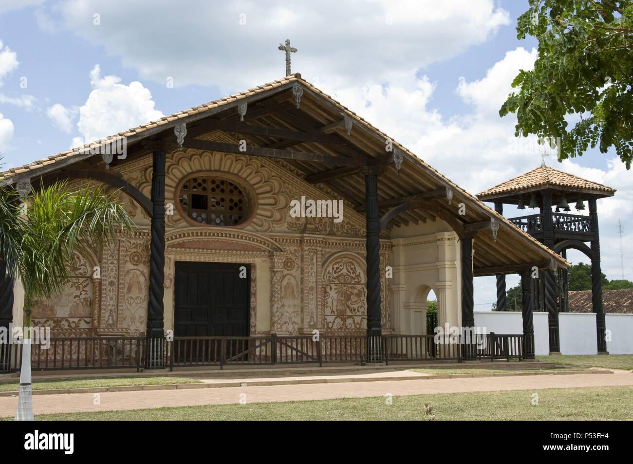 Bolivia. Santa Cruz. Colonial Church of San Rafael (Chiquitania). Old ...