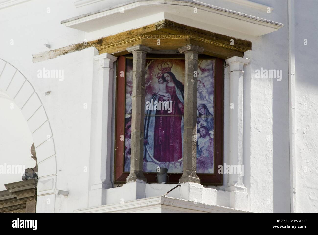 Ecuador.Quito.Historical center.Colonial architecture Stock Photo - Alamy