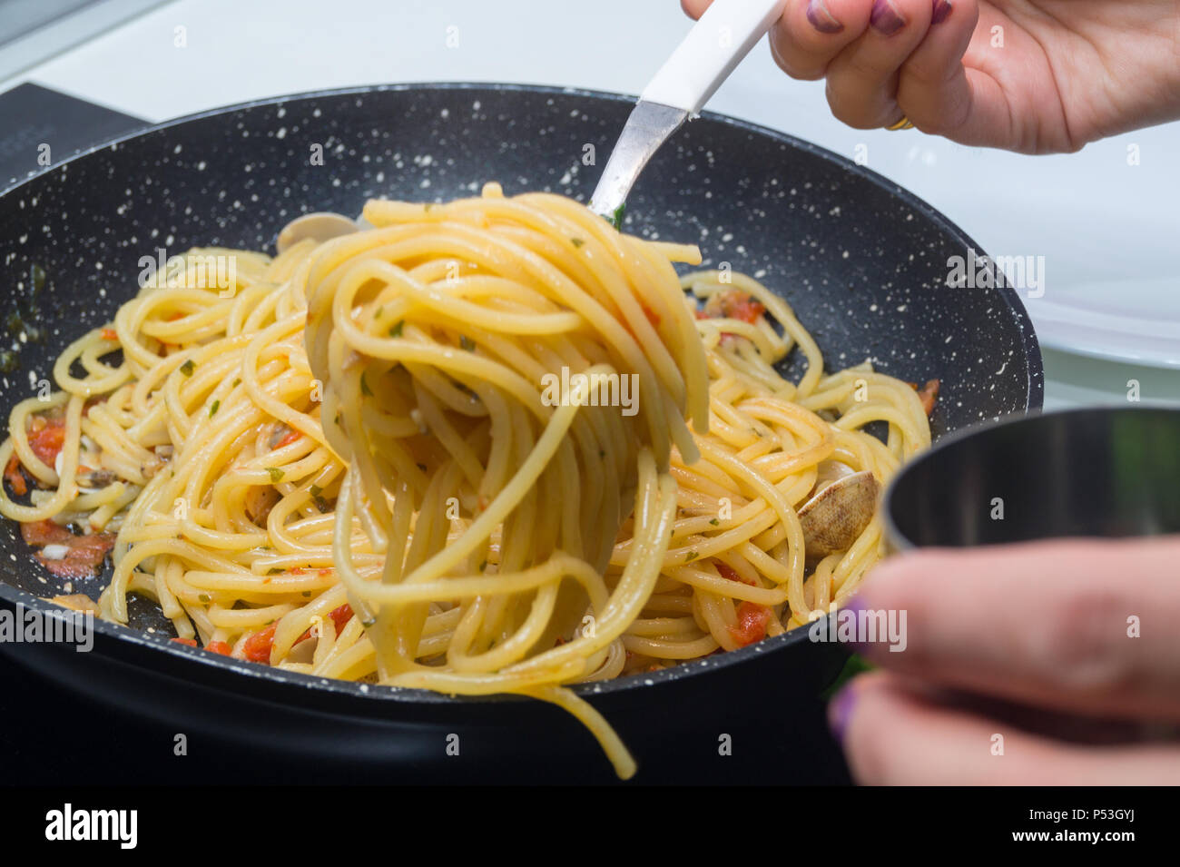 Spaghetti pasta with amatriciana sauce hi-res stock photography and ...