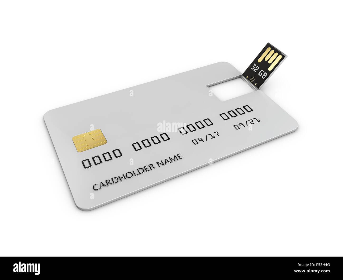 3d Illustration of Flash drive. Credit card Stock Photo - Alamy