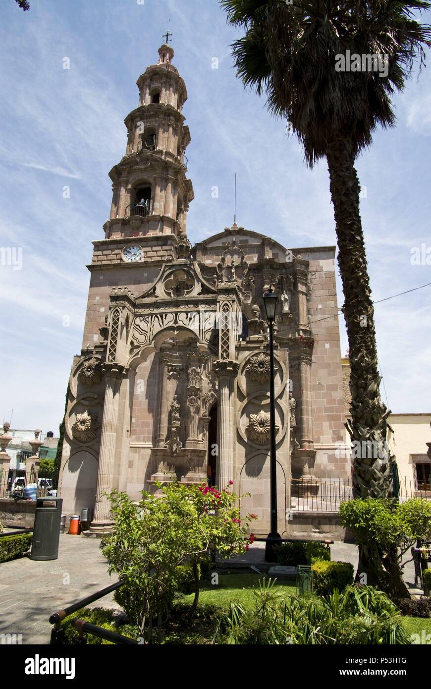 Mexico.Aguascalientes.Square and Church of the Lord of Encino Stock ...
