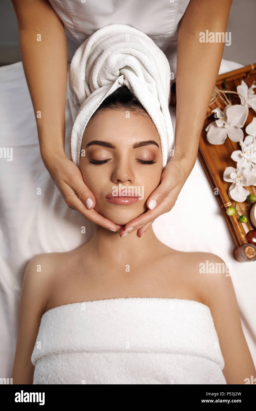 anti-aging facial massage Stock Photo - Alamy
