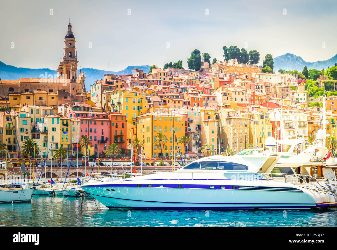 Menton town, France Stock Photo - Alamy