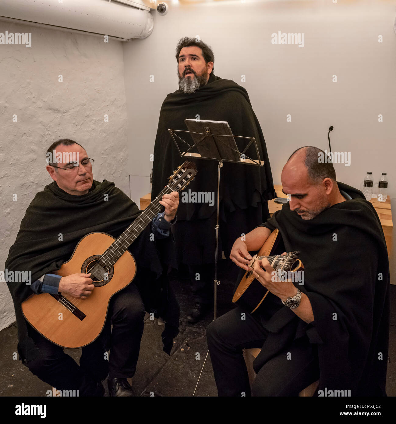 famous Lello Bookshop, Fado performance, Trio, Porto Portugal Stock ...