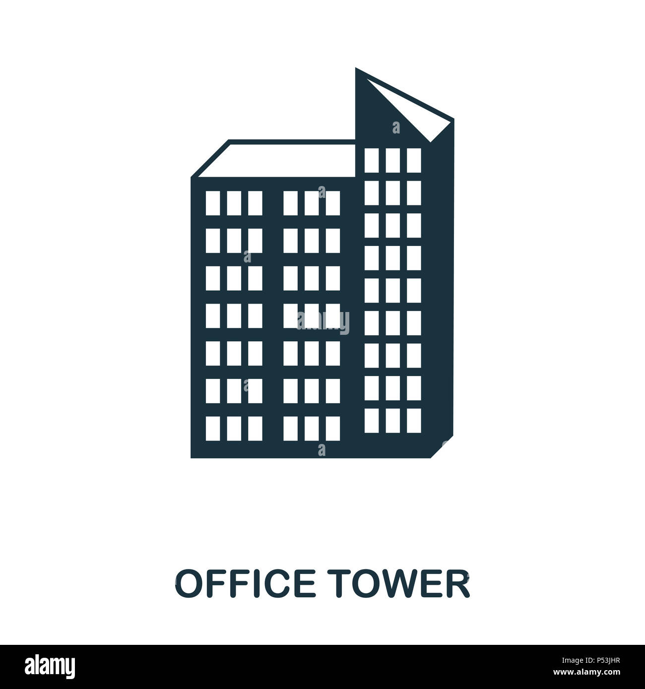 Office Tower icon. Line style icon design. UI. Illustration of office ...