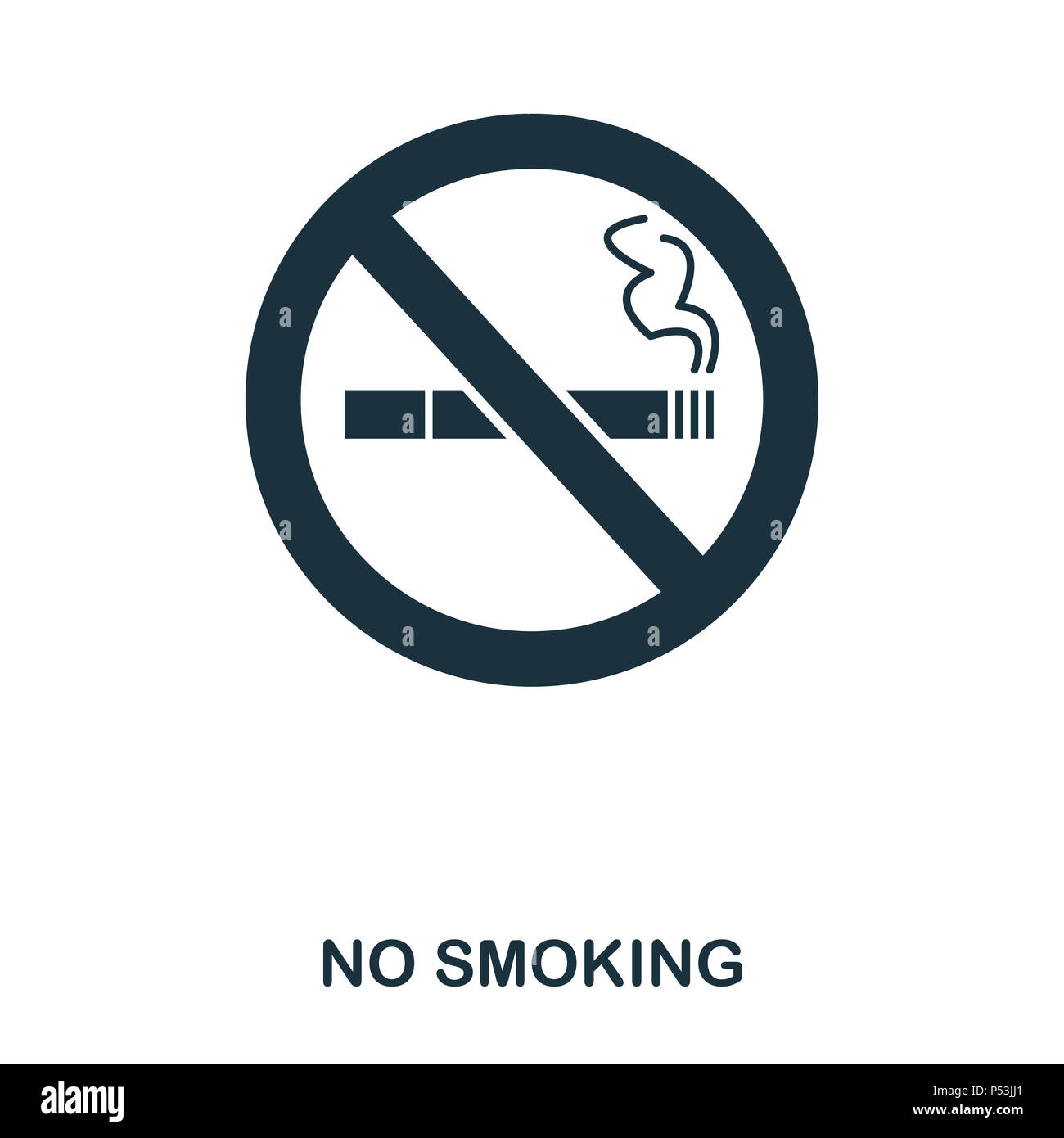 No Smoking icon. Line style icon design. UI. Illustration of no smoking ...