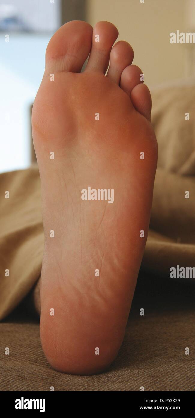 Sole of human male (right Stock Photo - Alamy