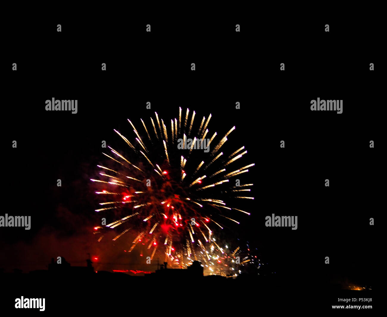 Abstract colored firework background with free space for text Stock ...