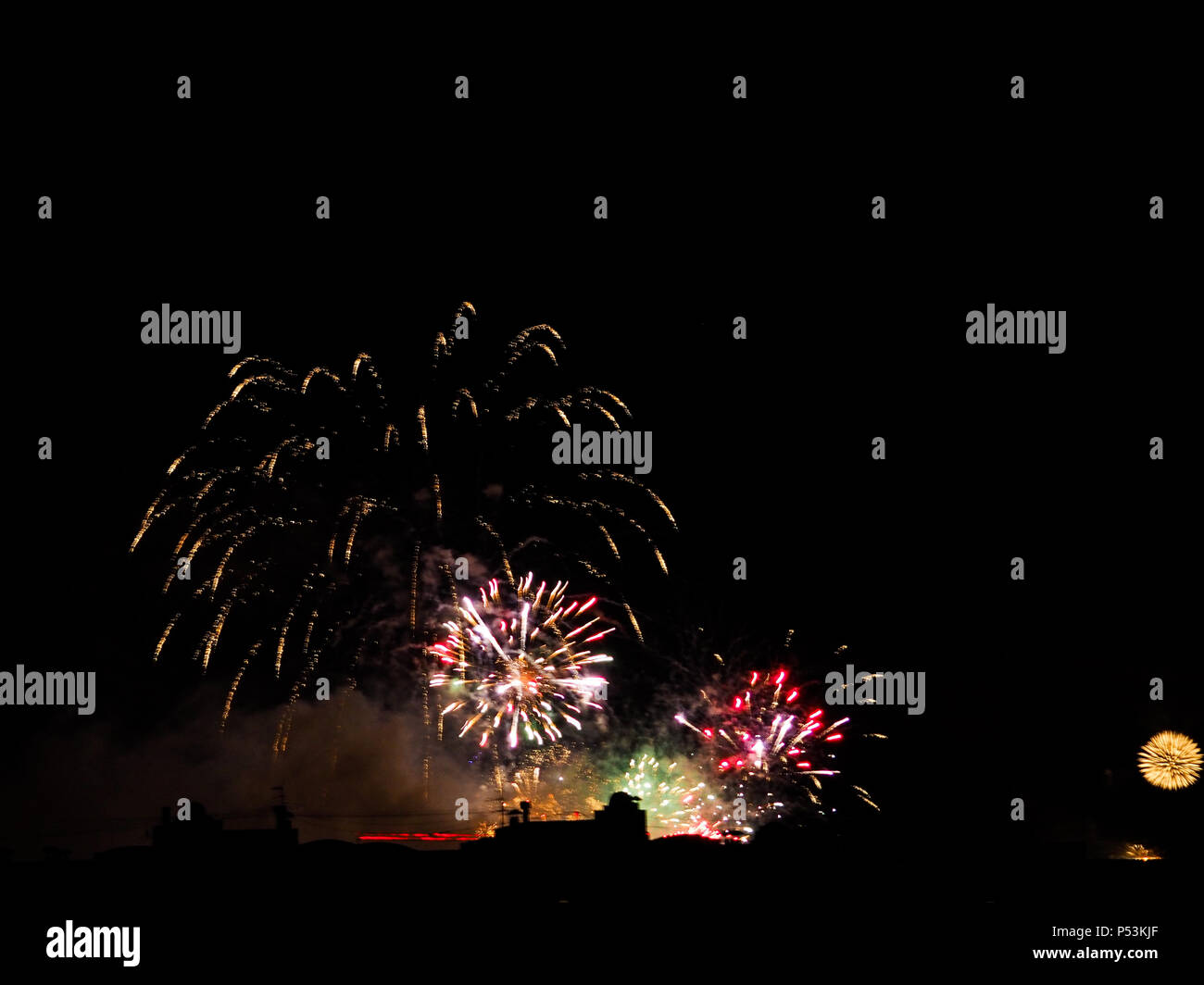 Abstract colored firework background hi-res stock photography and ...