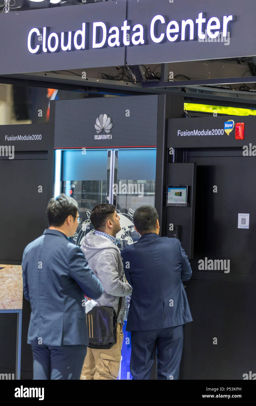 CEBIT 2018, the world's largest IT trade fair, Hanover, booth of Huawei ...