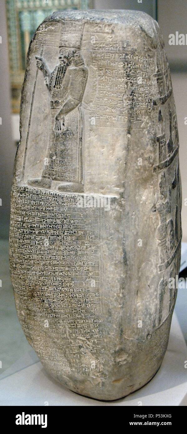 Mesopotamian Art. Middle Babylonian. 954 B.C. Limestone boundary-stone ...