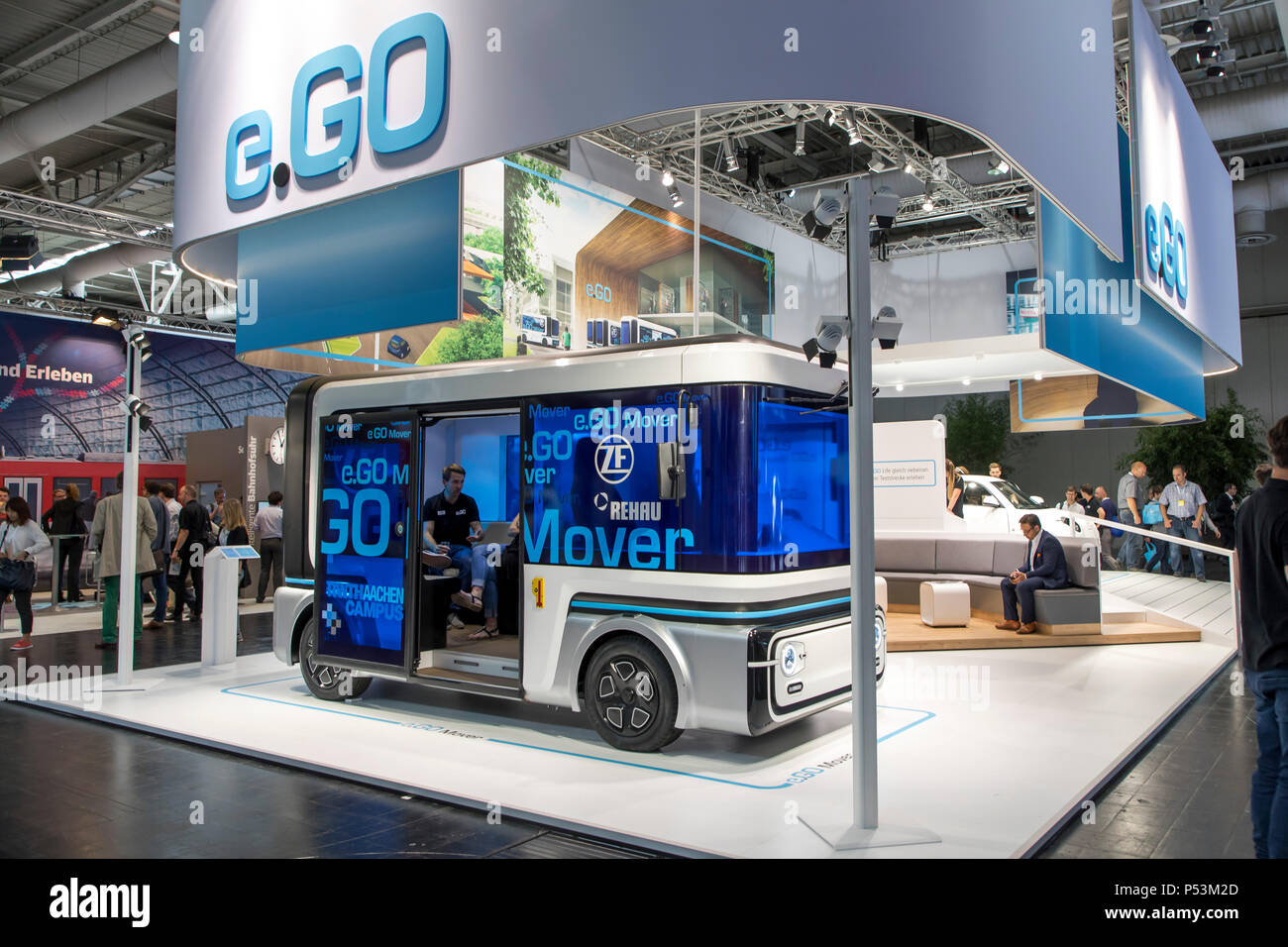 CEBIT 2018, the world's largest IT trade fair, Hanover, booth of the ...