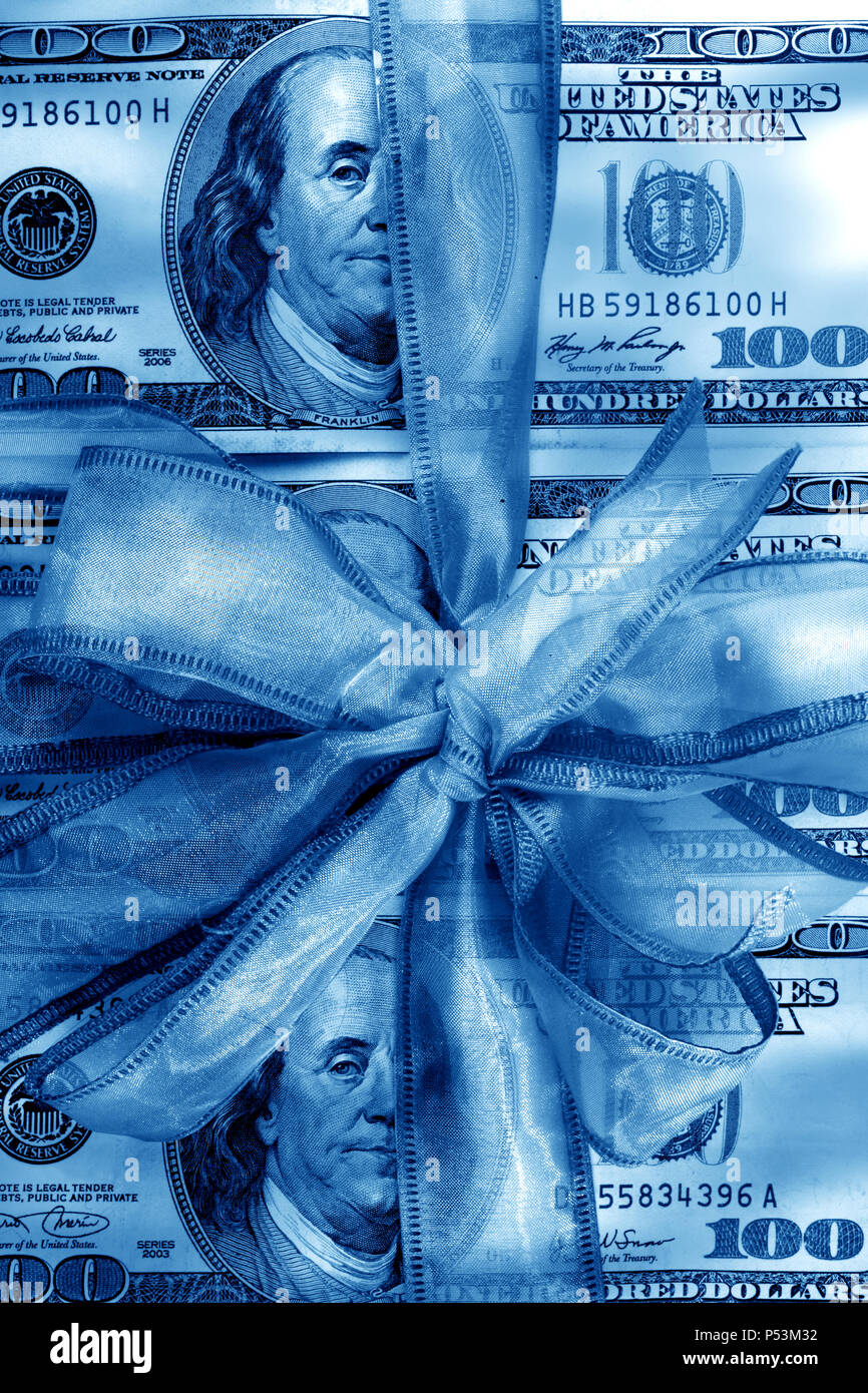 close up shot of dollar bill background with ribbon Stock Photo - Alamy