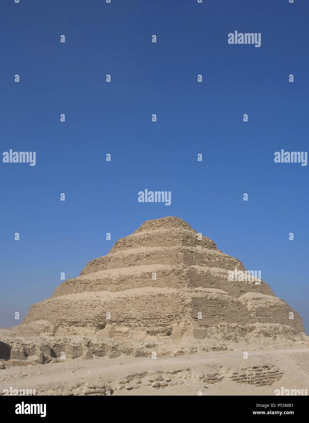 Egypt. Saqqara necropolis. The Pyramid of Djoser (Zoser) or step ...