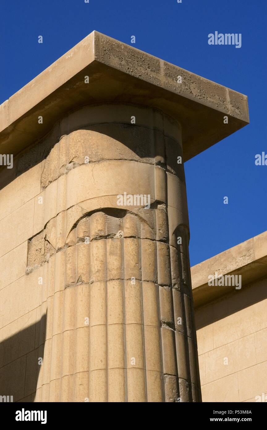Egypt. Saqqara. Djoser's complex. Colonnade access. Only example of ...