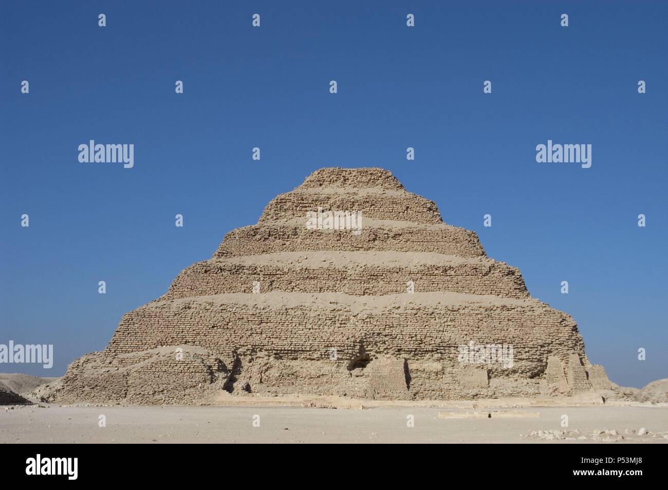 Egypt. Saqqara necropolis. The Pyramid of Djoser (Zoser) or step ...