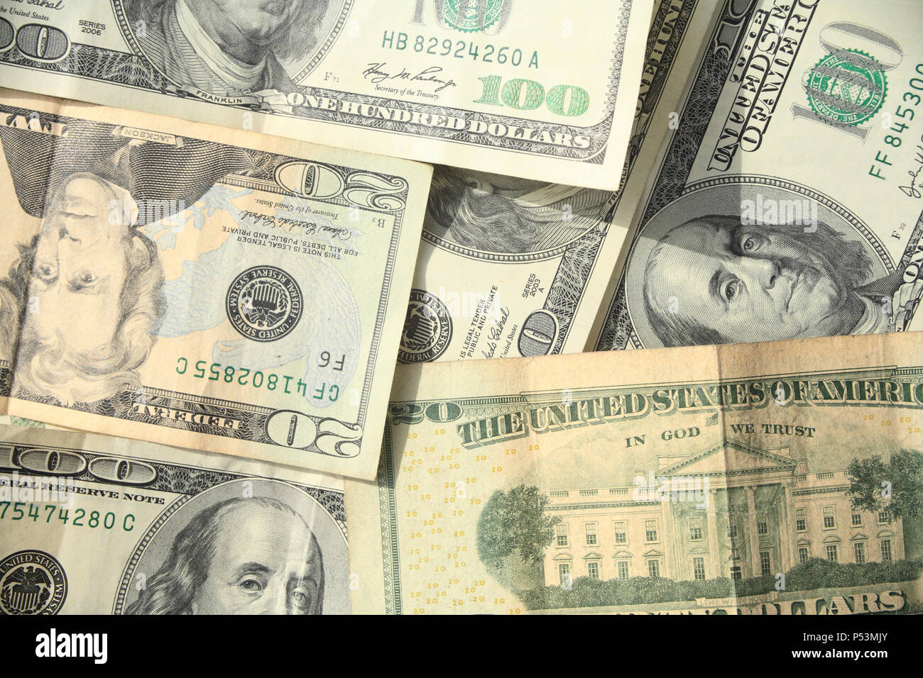 conceptual background image of us paper currency Stock Photo - Alamy
