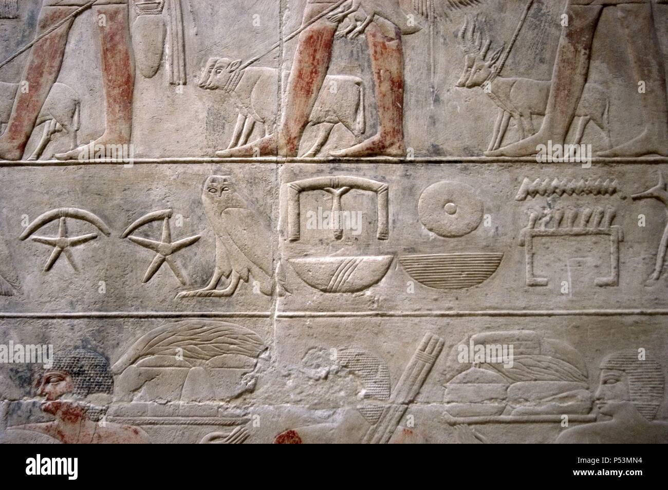 Egypt. Necropolis of Saqqara. Mastaba of Kagemni (2350 BC). Chief ...