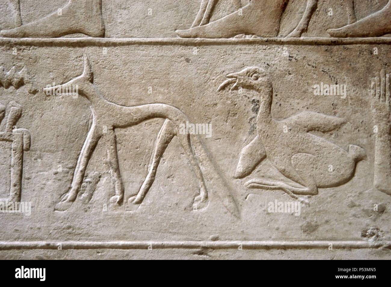 Egypt. Necropolis of Saqqara. Mastaba of Kagemni (2350 BC). Chief ...