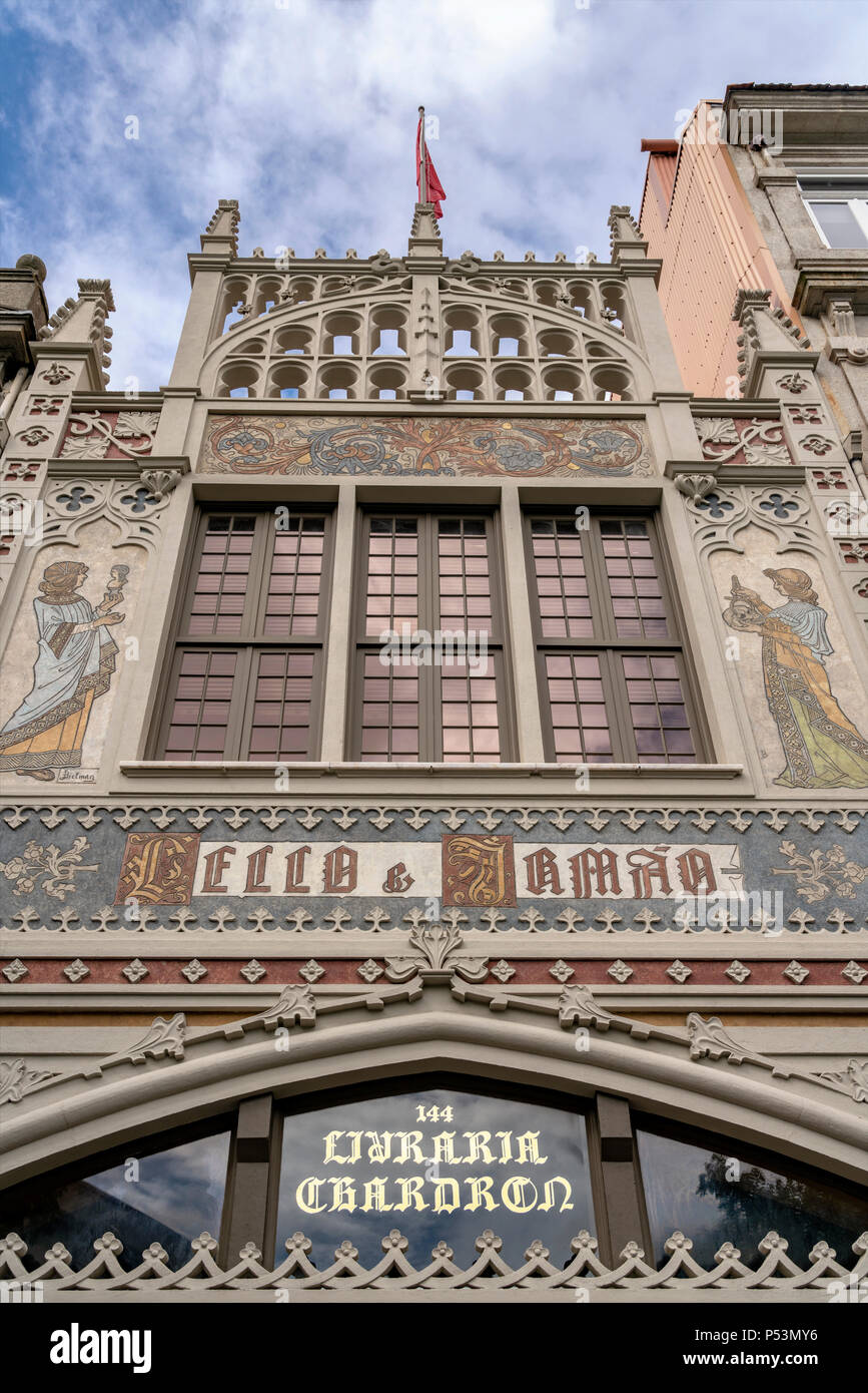 Exterior of the famous Lello Bookshop Porto Portugal Stock Photo - Alamy