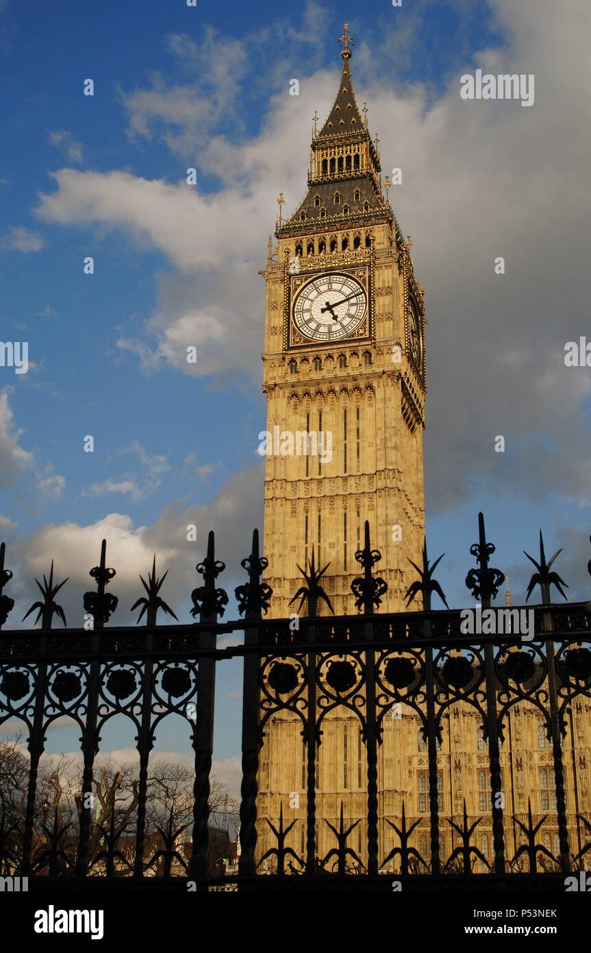 United Kingdom. England. London. The Big Ben, clock tower at the ...